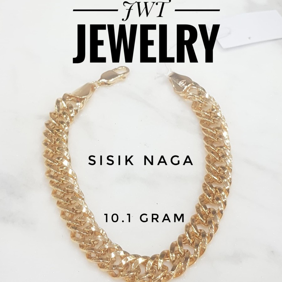 Jual GELANG EMAS MONT BLANC CHAIN SISIK NAGA TAMPAK BESAR RINGAN ...