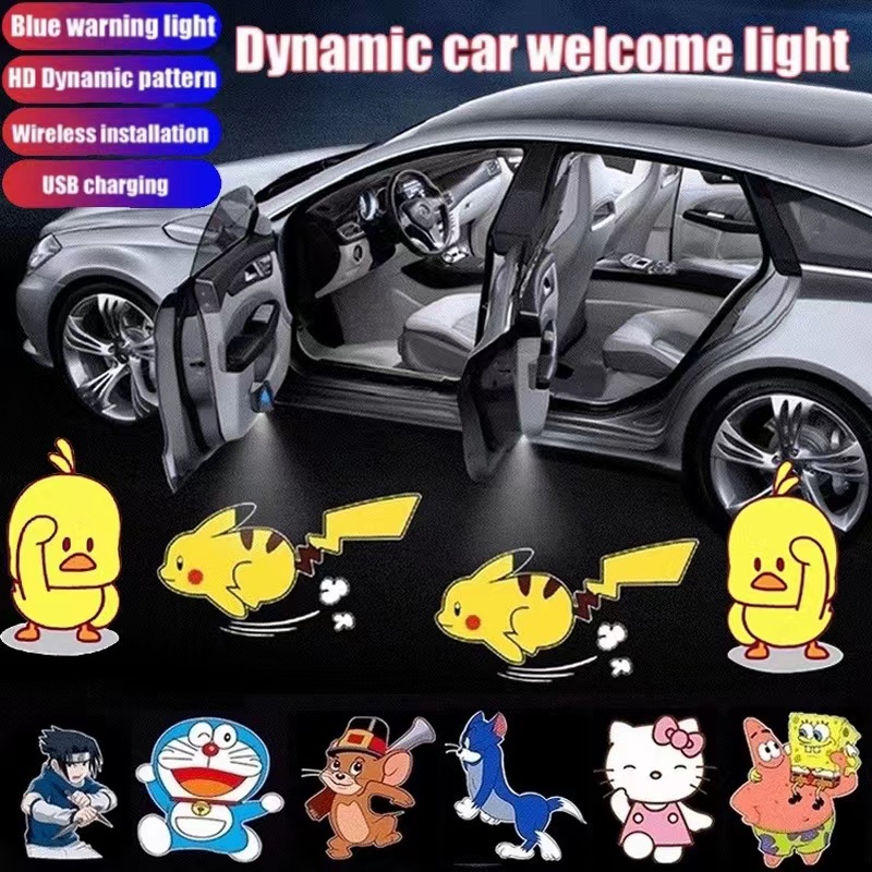 Jual 【WZ003】Sky Mall 1 Pcs Lampu led logo pintu mobil laser Pikachu ...