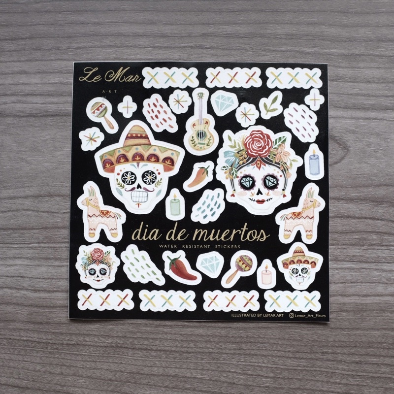 Jual Dia De Muertos STICKER ( Transparent Vinyl) | Shopee Indonesia