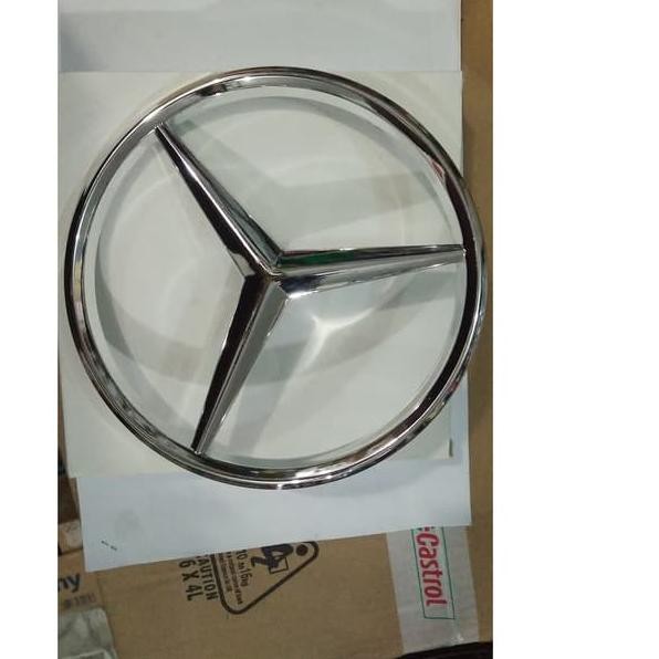 Jual Emblem Logo Mercy Mercedes Benz Chrome 7 Inci / 17.5 cm | Shopee ...