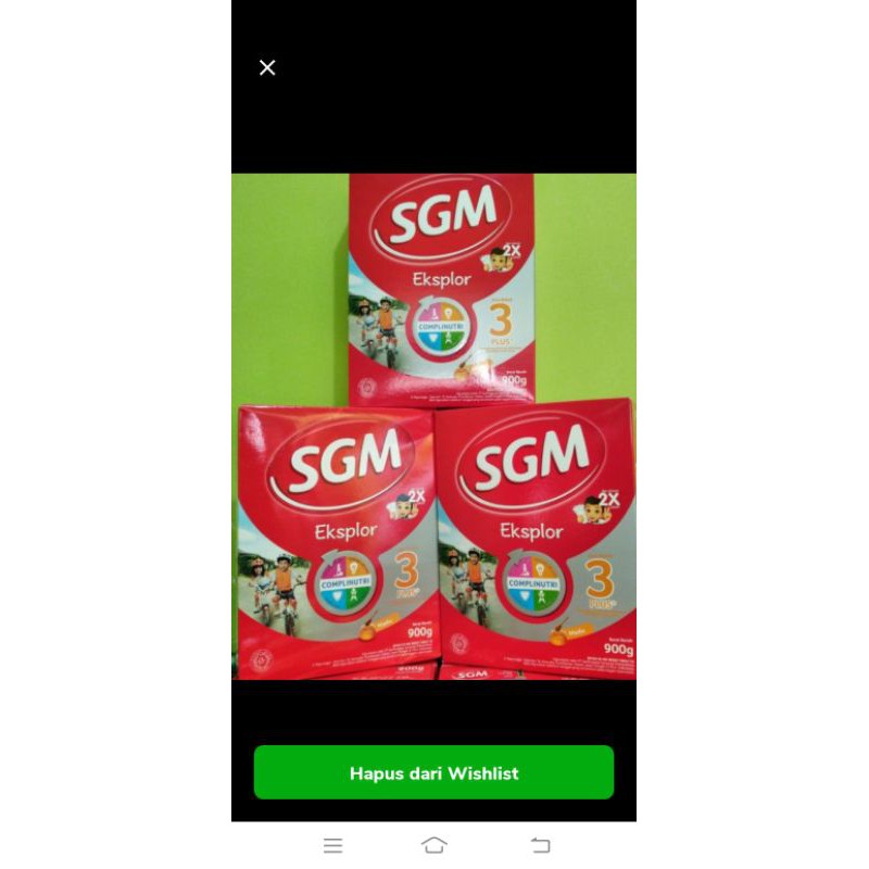 Jual SUSU SGM 3-5 tahun xplore 900 gram | Shopee Indonesia