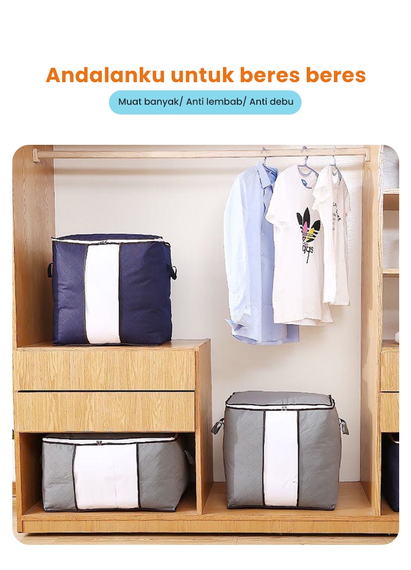 Jual Dejavu Tempat Penyimpanan Baju Storage Box Bamboo Storage ...