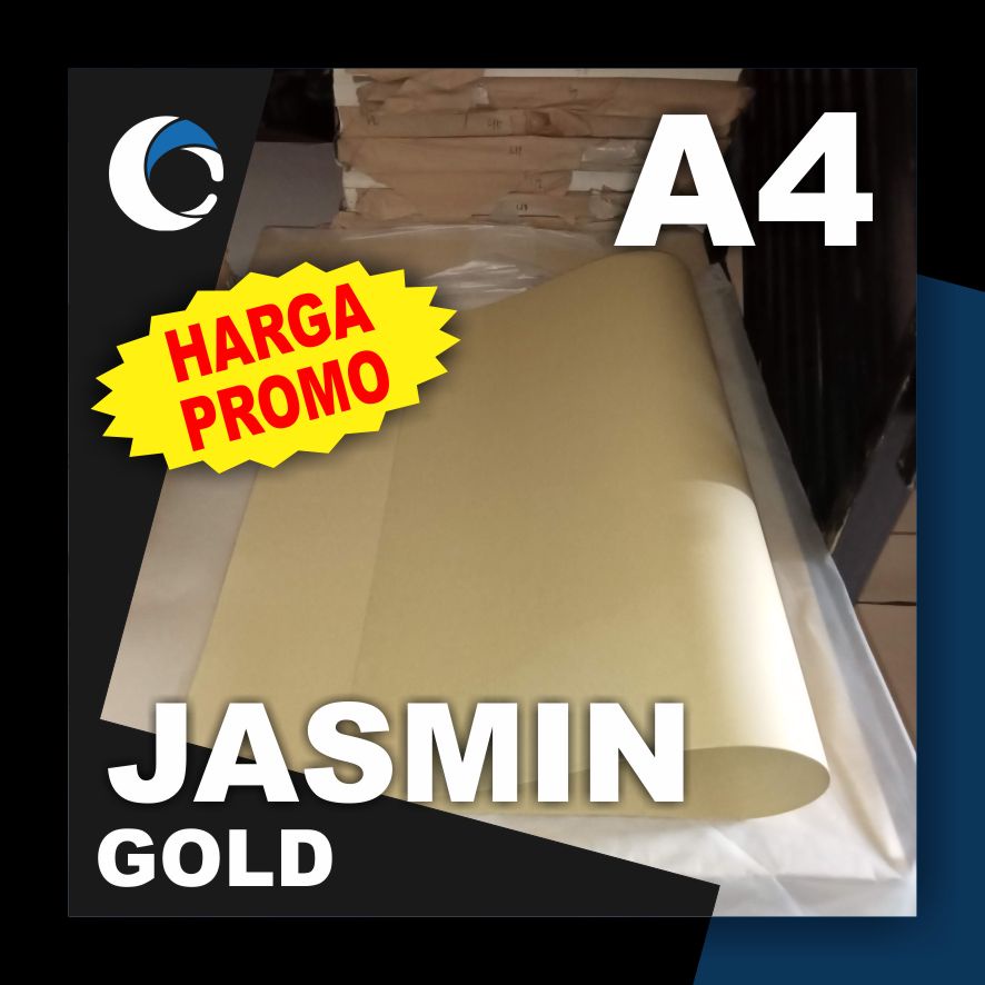 Jual KERTAS JASMINE GOLD 200 GSM Uk [ A4 ] 21 cm X 29.7 cm ( 50 LEMBAR ...