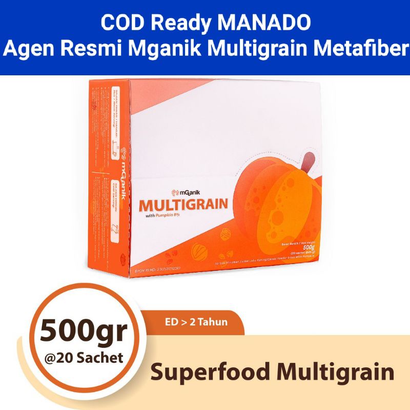 Jual COD Stock Ready MANADO Mganik Multigrain 500gr - isi 20 sachet ...