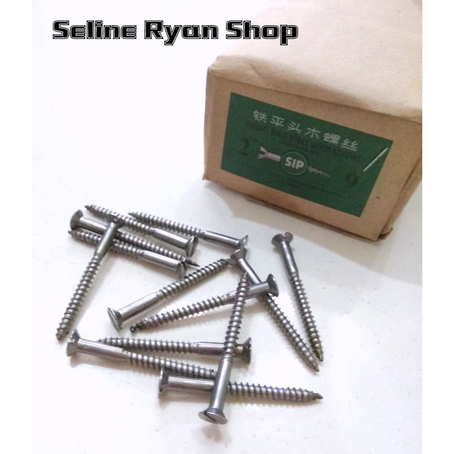 Jual Promo Sekrup Kayu SIP Kepala Minus 2" x 9 Murah | Shopee Indonesia