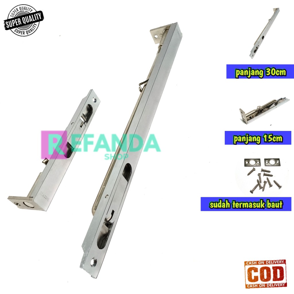 Jual Grendel Tanam Kunci Tanam slot pintu Tanam Untuk Pintu Kayu ...