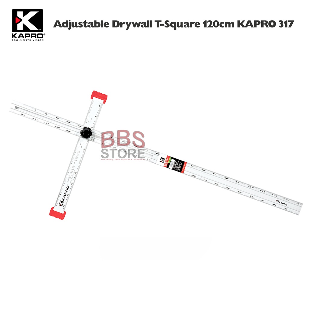 Jual Penggaris Adjustable Drywall T-Square 120cm KAPRO 317 | Shopee ...