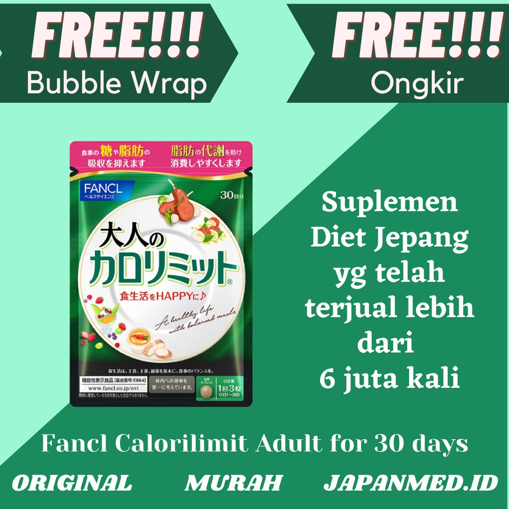 Jual FANCL CALOLIMIT FOR ADULT 30 days - SUPLEMEN DIET 100% JEPANG ...