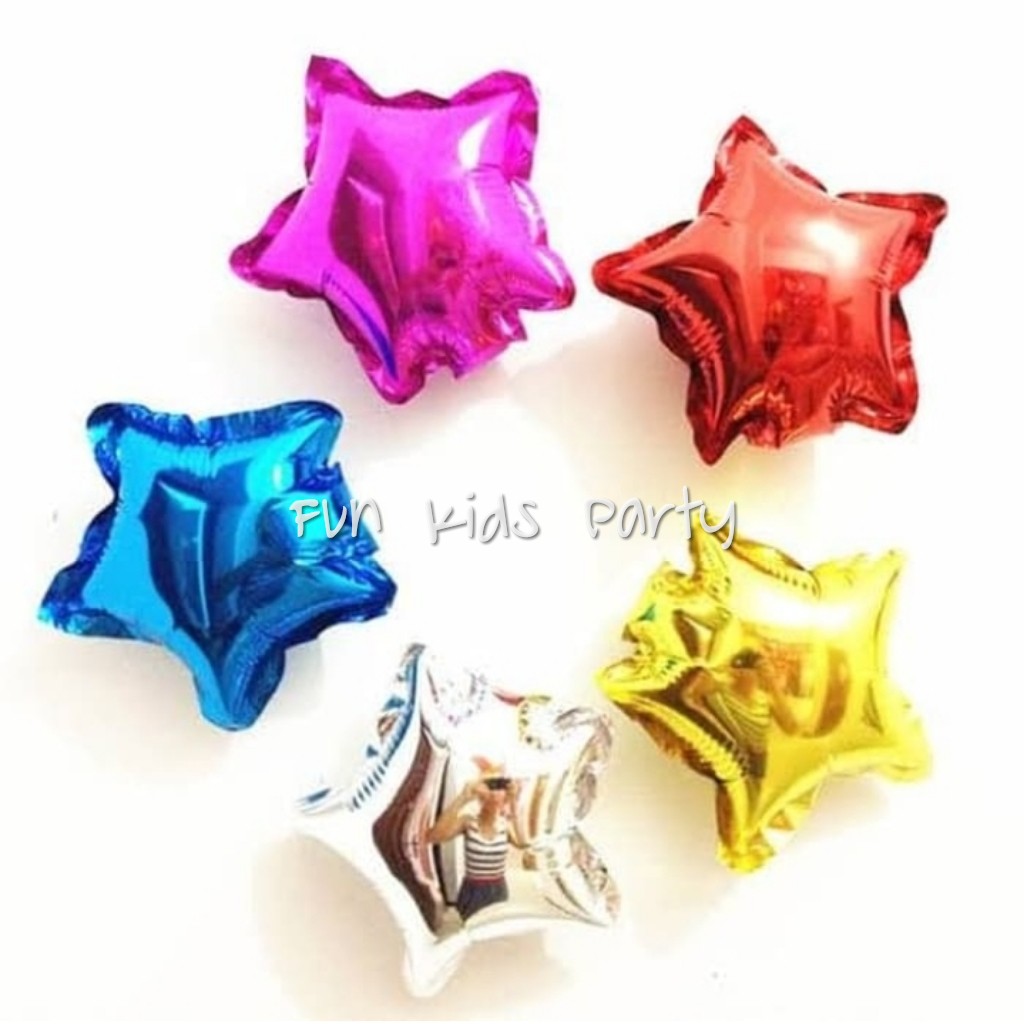 Jual Balon Foil Bintang 5inch 10-12cm / Balon Foil Bintang 5 inch ...