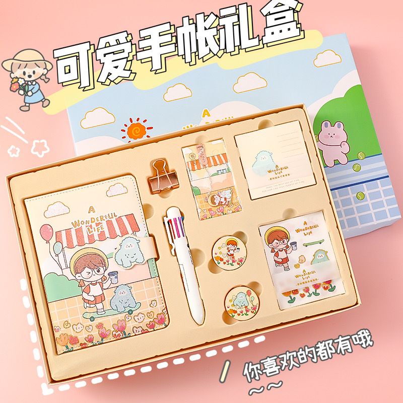 Jual [randomstuff] Hampers Stationary Kit Buku Clip Pena Sticker Roll ...