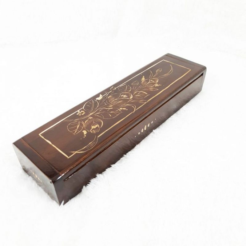Jual Box Kotak Tepak Tempat Pensil Kerajinan Kayu Jati Antik | Shopee ...