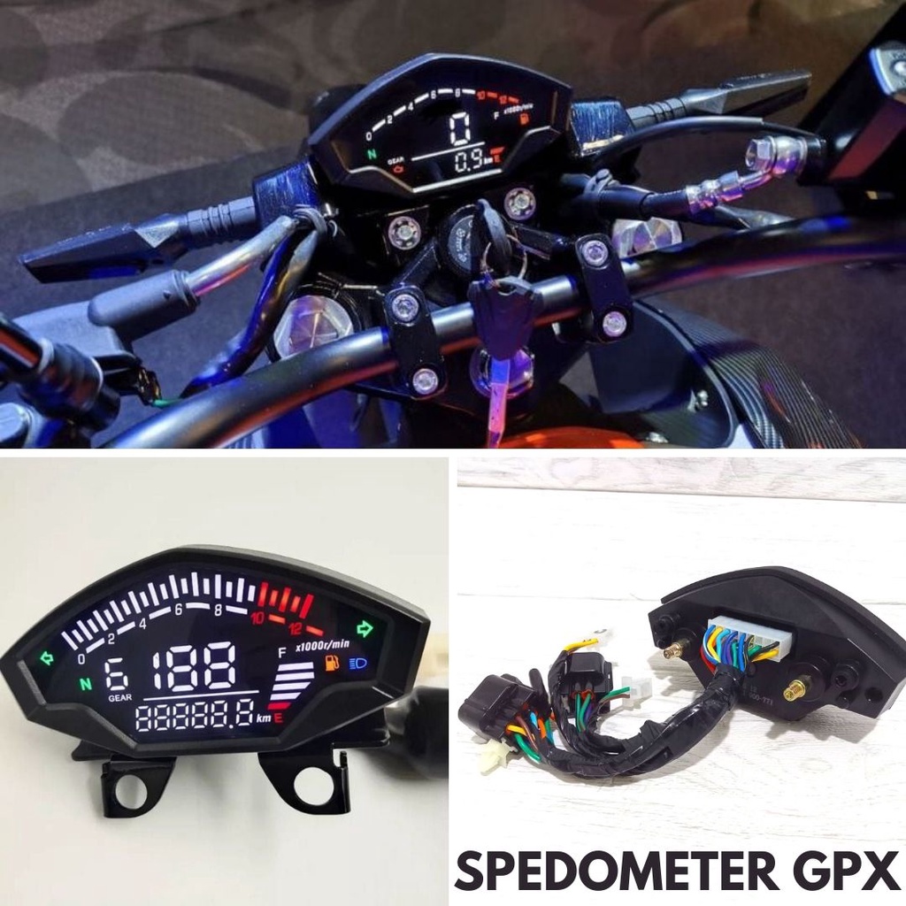 Jual SPEEDOMETER DIGITAL GPX SENSOR SPM 16 SPEDO DIGITAL GPX UNIVERSAL ...