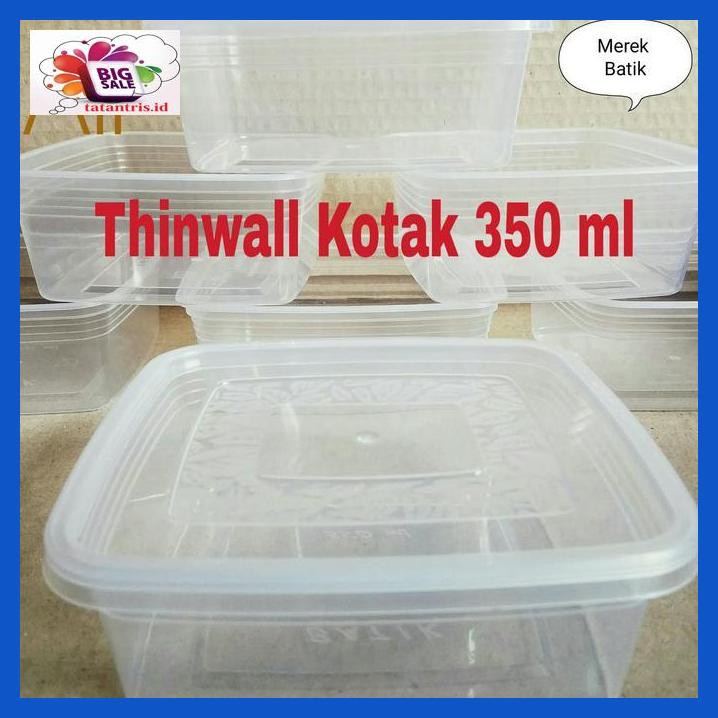 Jual H8hjdt Thinwall Kotak 350 Ml Food Container Box Makan Plastik