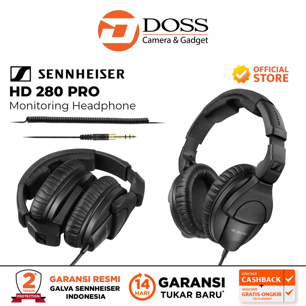 Jual Sennheiser HD 280 PRO Professional Monitoring Headphone | Shopee ...