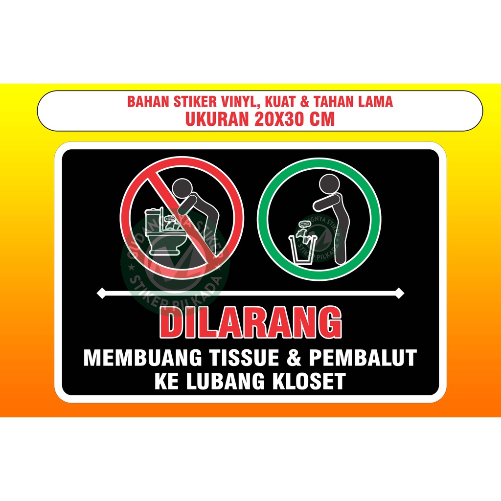 Jual STIKER DILARANG MEMBUANG TISSUE & PEMBALUT KEDALAM KLOSET | Shopee ... Jual STIKER DILARANG MEMBUANG TISSUE & PEMBALUT KEDALAM KLOSET | Shopee ...