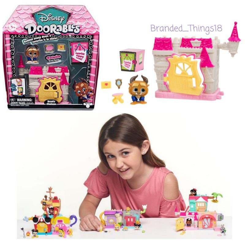 Jual Disney Doorables Beauty and The Beast Chateau castle kingdom ...