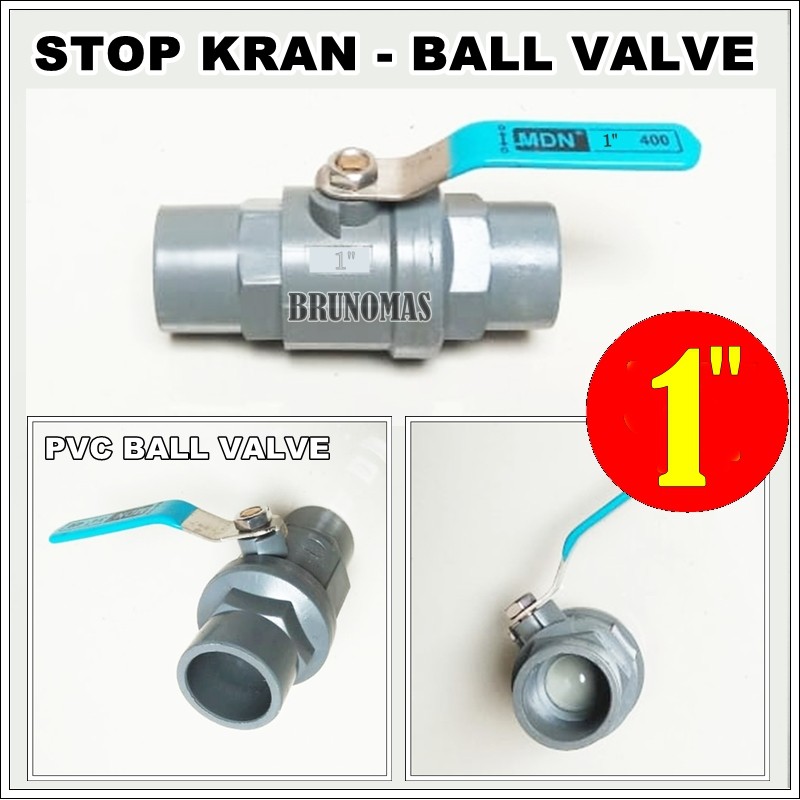 Jual STOP KERAN 1 inchi - Ball valve Keran PVC Gagang Besi | Shopee Indonesia
