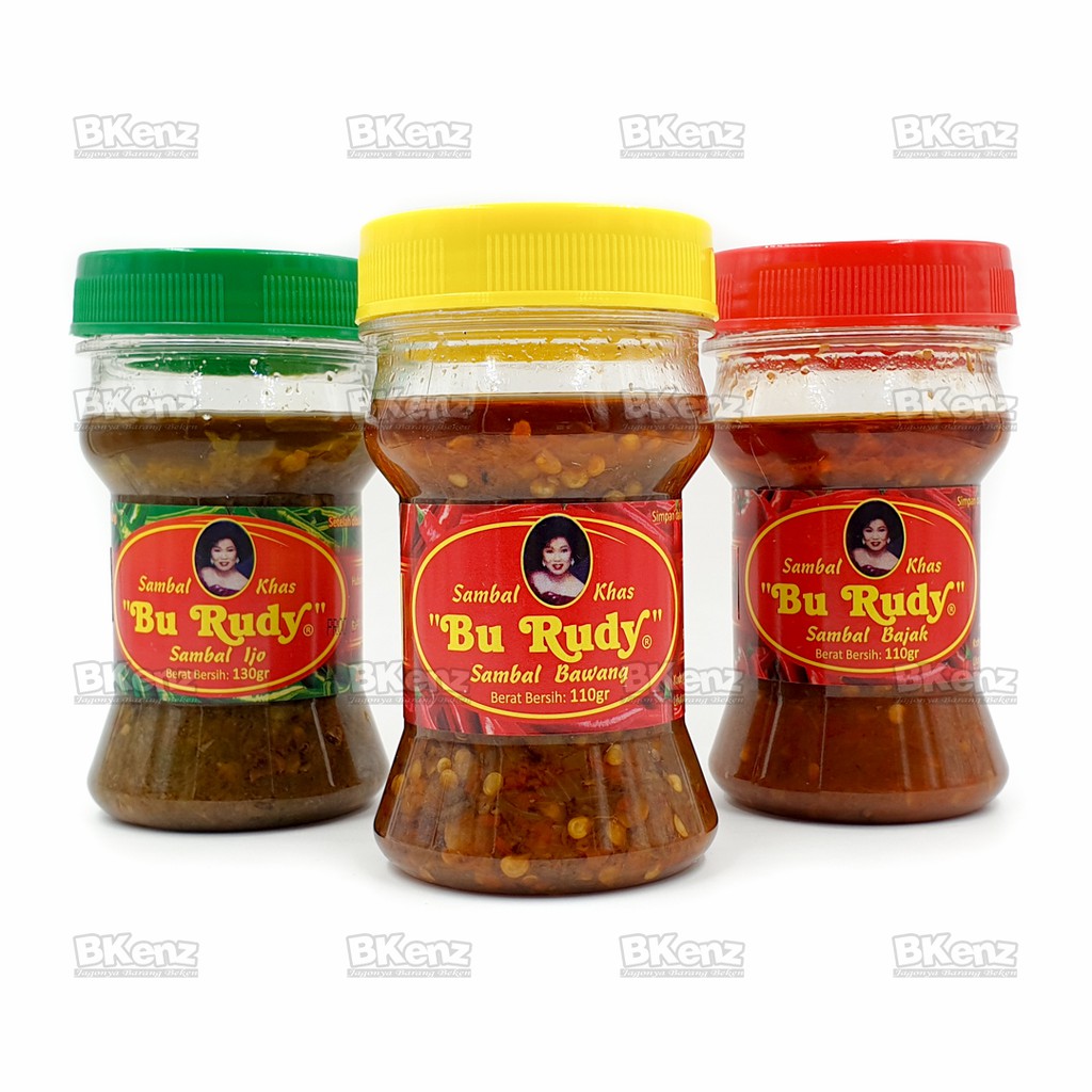Jual Paket Sambal Bu Rudy 3 Rasa Sambel Bawang Trasi Ijo Isi 3 Botol ...