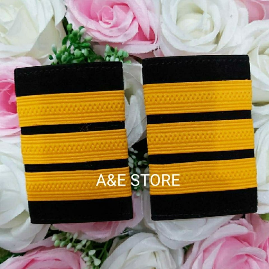 Jual pangkat PILOT BAR 3, pita list lokal kuning | Shopee Indonesia