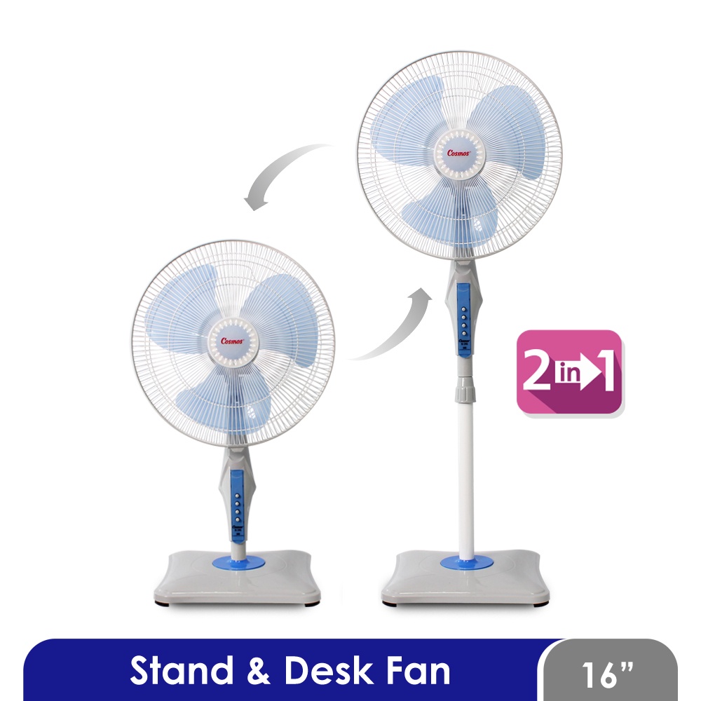 Jual [COD READY] COSMOS TWINO 2 IN 1 STAND FAN + DESK FAN / KIPAS ANGIN ...