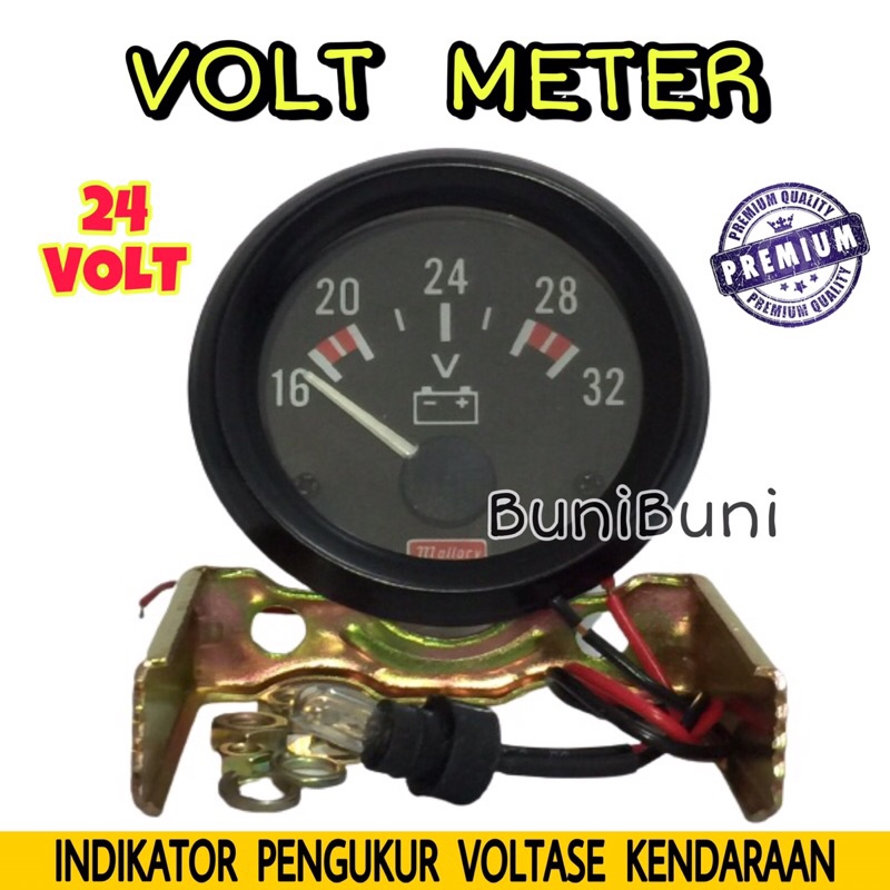 Jual Volt Meter / Voltmeter 12V & 24V - Indikator Pengukur Voltase Aki ...