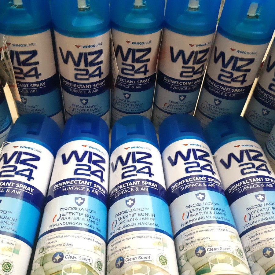 Jual WIZ 24 Disinfectant Spray Aerosol 300ml | Shopee Indonesia
