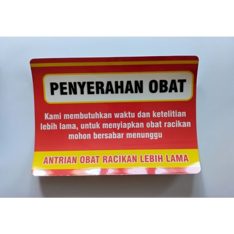 Jual Stiker Penyerahan Obat | Stiker Farmasi Apoteker | Shopee Indonesia