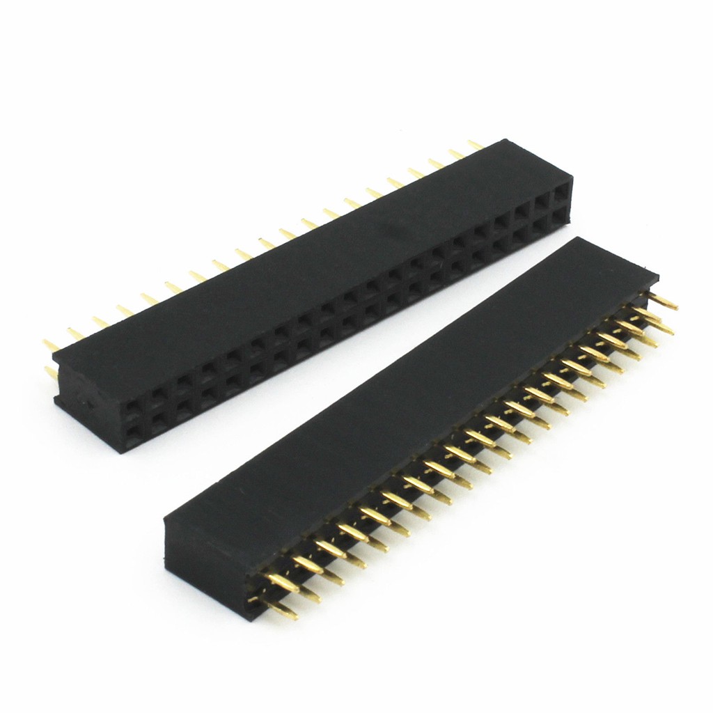 Jual Female Header 2x20 Pin 40P Double Row Straight 2.54mm - Raspberry ...