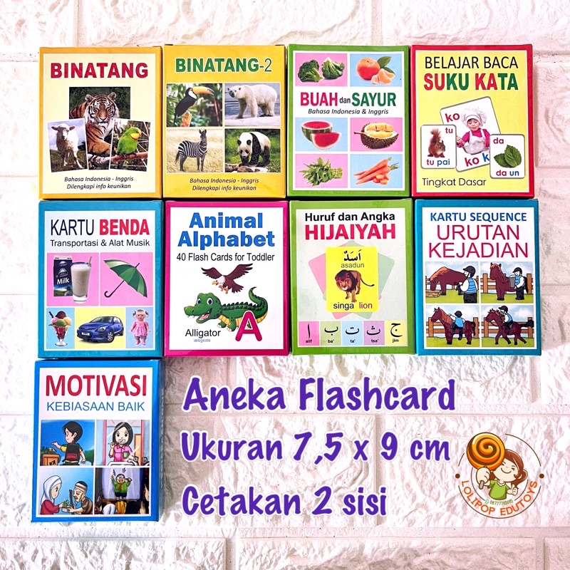 Jual Lolipop - Aneka Flashcard Binatang Benda Buah Sayur Hijaiyah ...