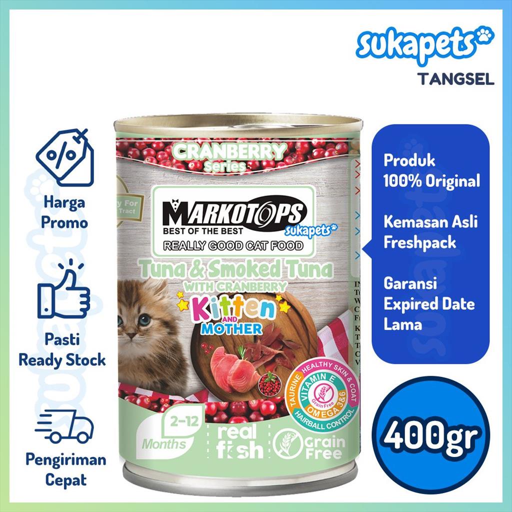 Jual Markotops Kaleng Kitten Tuna & Smoked Tuna With Cranberry 400gr ...