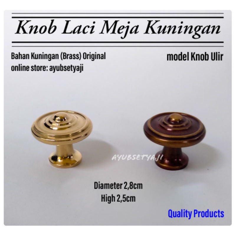 Jual Knob Laci Handle meja Tarikan model Ukir Bahan Kuningan Pegangan ...
