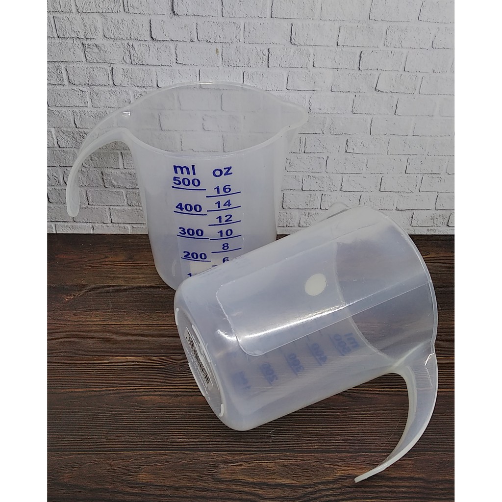 Jual GELAS TAKAR 500 ML 2 PCS TAKARAN AIR 1/2 LITER GELAS TAKAR GELAS ...