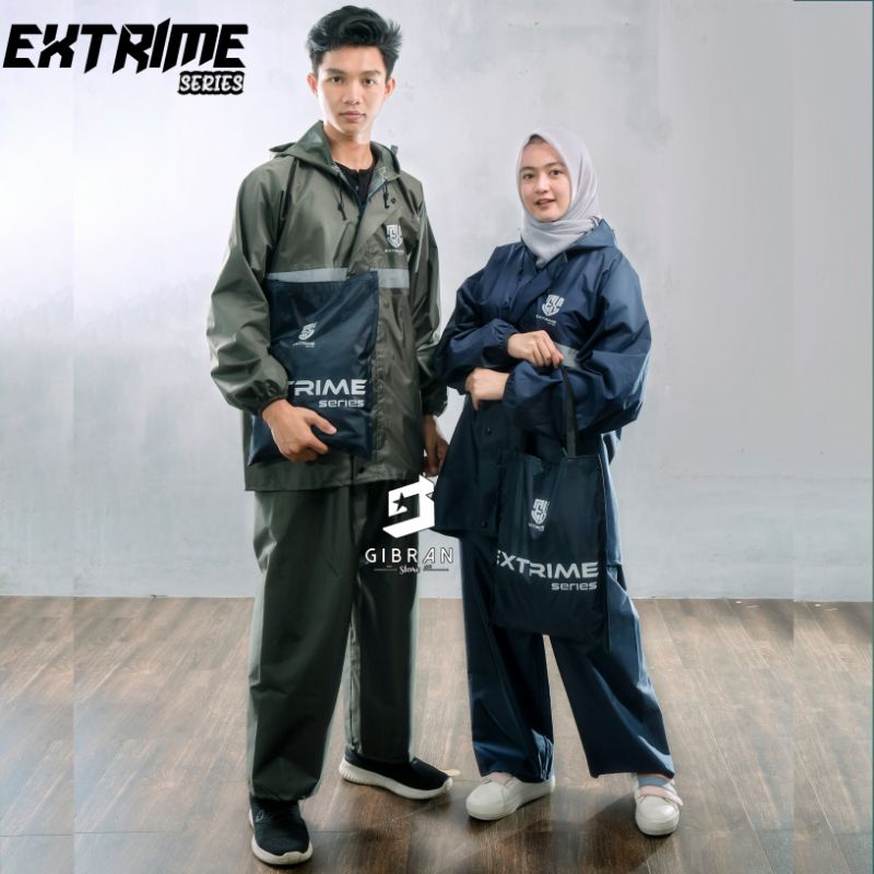 Jual Jas Hujan Motor Extrime Series 882 Pria dan Wanita Bahan Tebal Original Setara AXIO ...