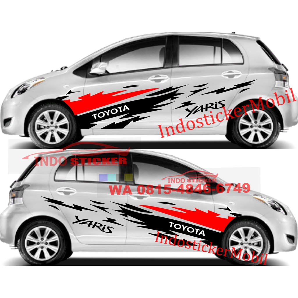 Jual STICKER STIKER MOBIL YARIS CUTTING STICKER MOBIL TOYOTA YARIS AGYA ...