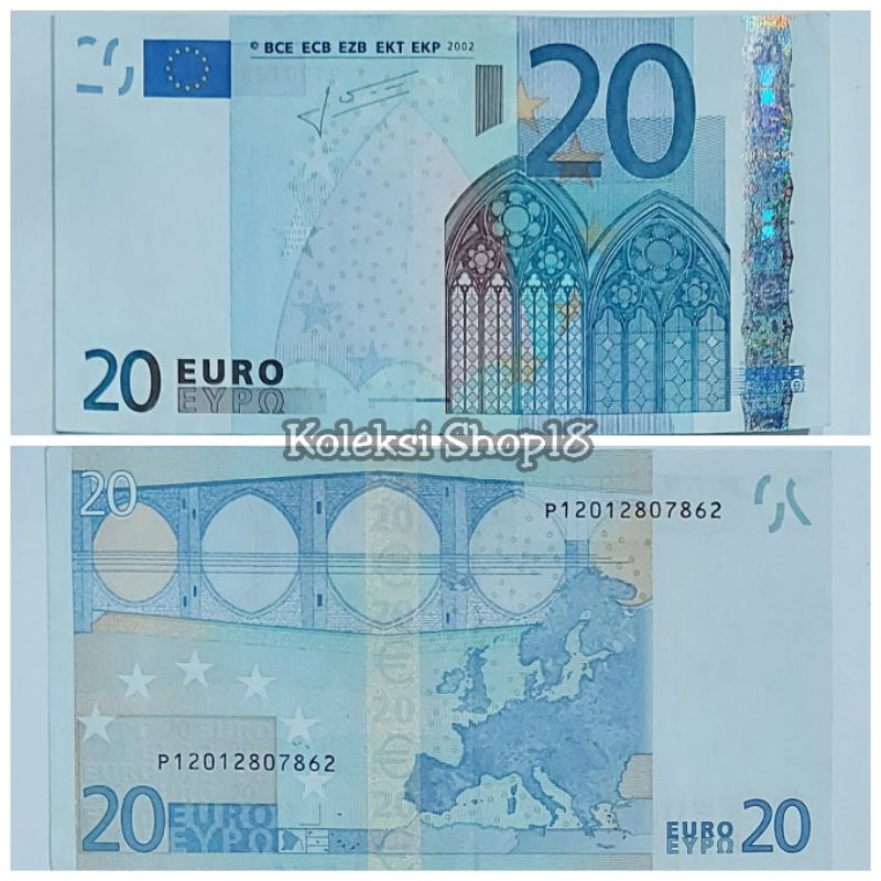 Jual Koleksi Euro Eropa Pecahan 20 Euro Old Series | Shopee Indonesia