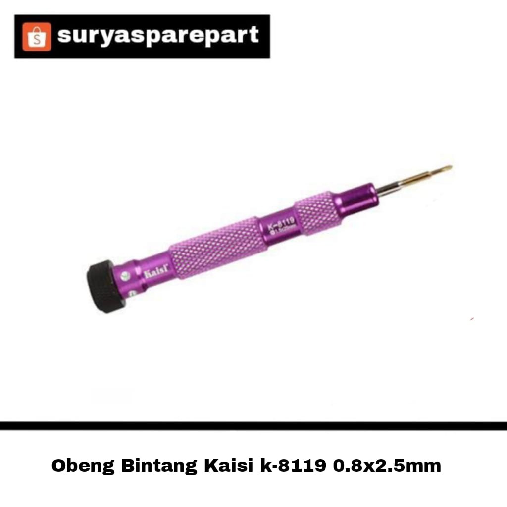 Jual Obeng Bintang Kaisi K-8119 o.8x2.5mm | Shopee Indonesia