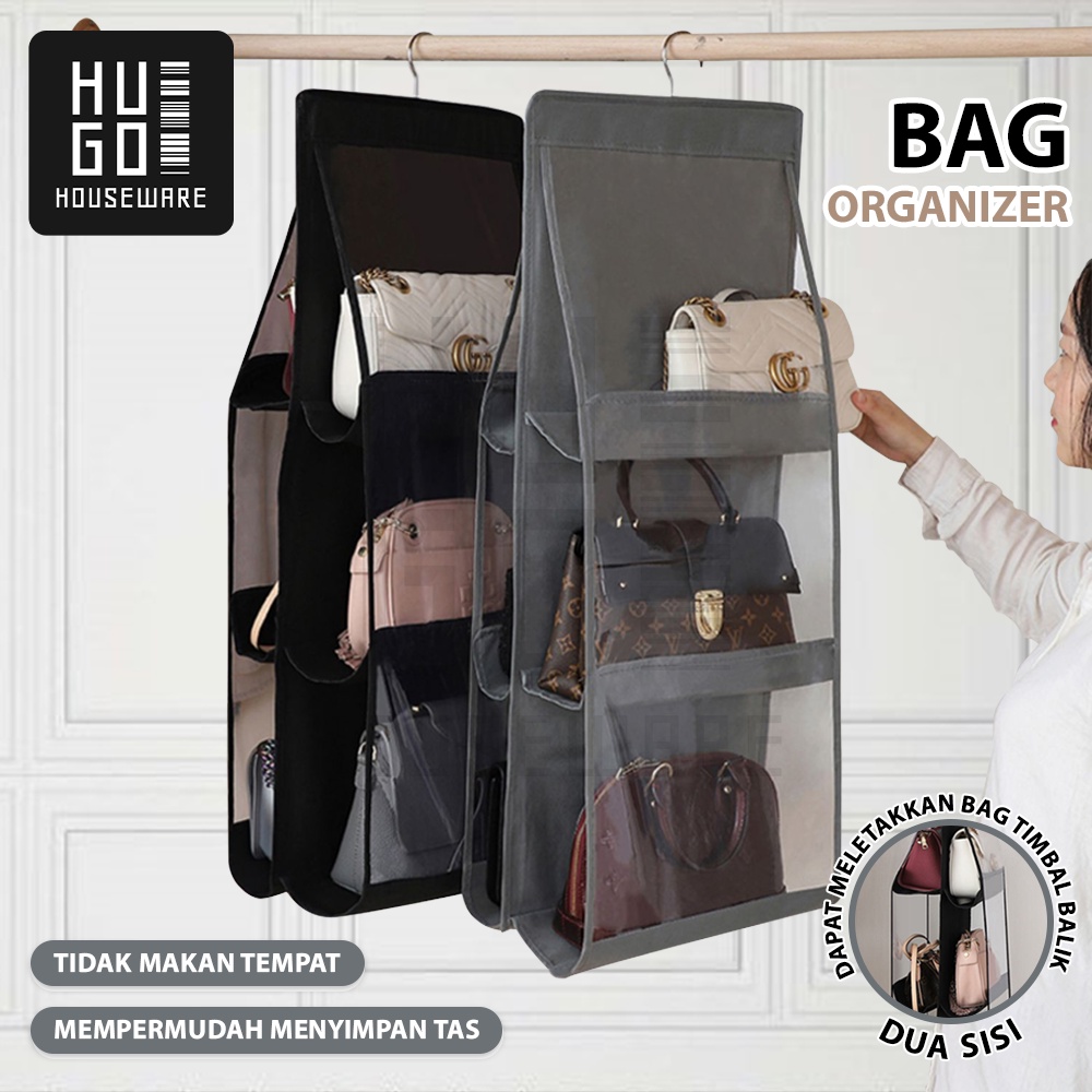 Jual HUGO Rak Tas Gantung Bag Organizer Kotak Tempat Penyimpanan Anti ...