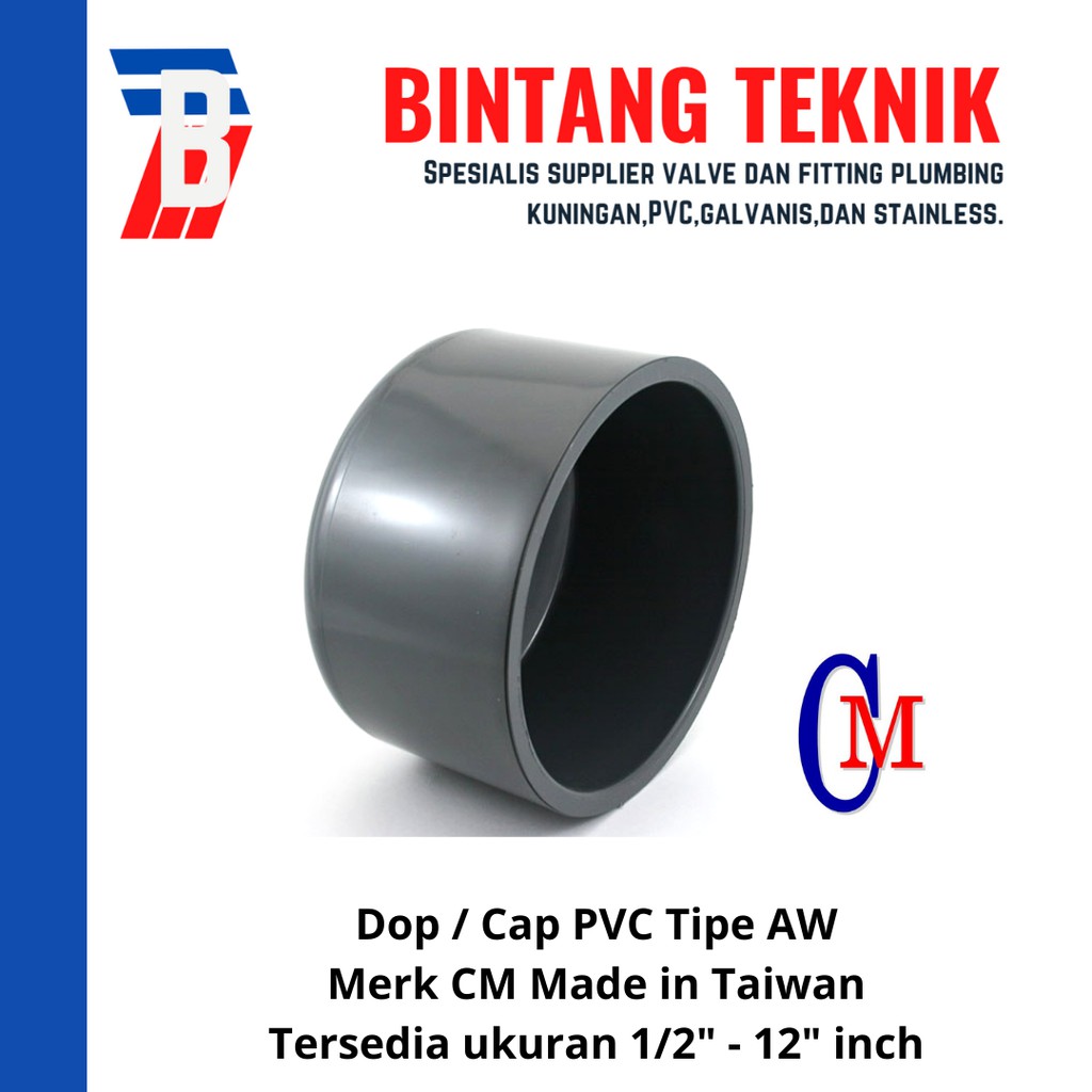 Jual Dop / Cap 5" inch PVC AW Merk CM Taiwan | Shopee Indonesia