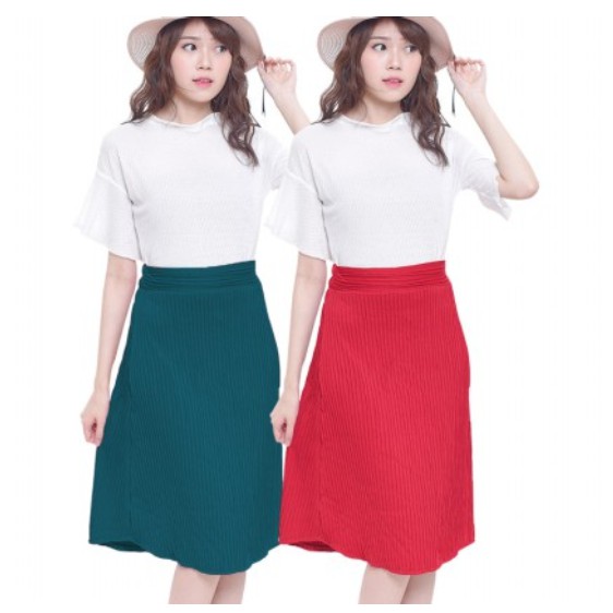 Jual Sale Nosh Rok Plisket Panjang Selutut Rossi Terbaru | Shopee Indonesia
