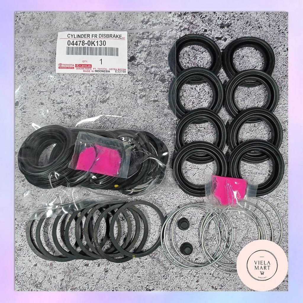 Jual Caliper Kit Karet Seal Rem Cakram Depan Fortuner Hilux (04478-0K130) (04478-0K190) (04479 ...