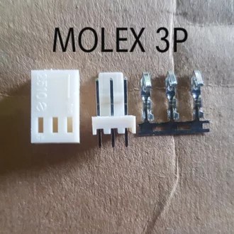 Jual Molex 3P Molek Housing White 2510 2.54mm 2,54mm Konektor 3 pin PCB | Shopee Indonesia