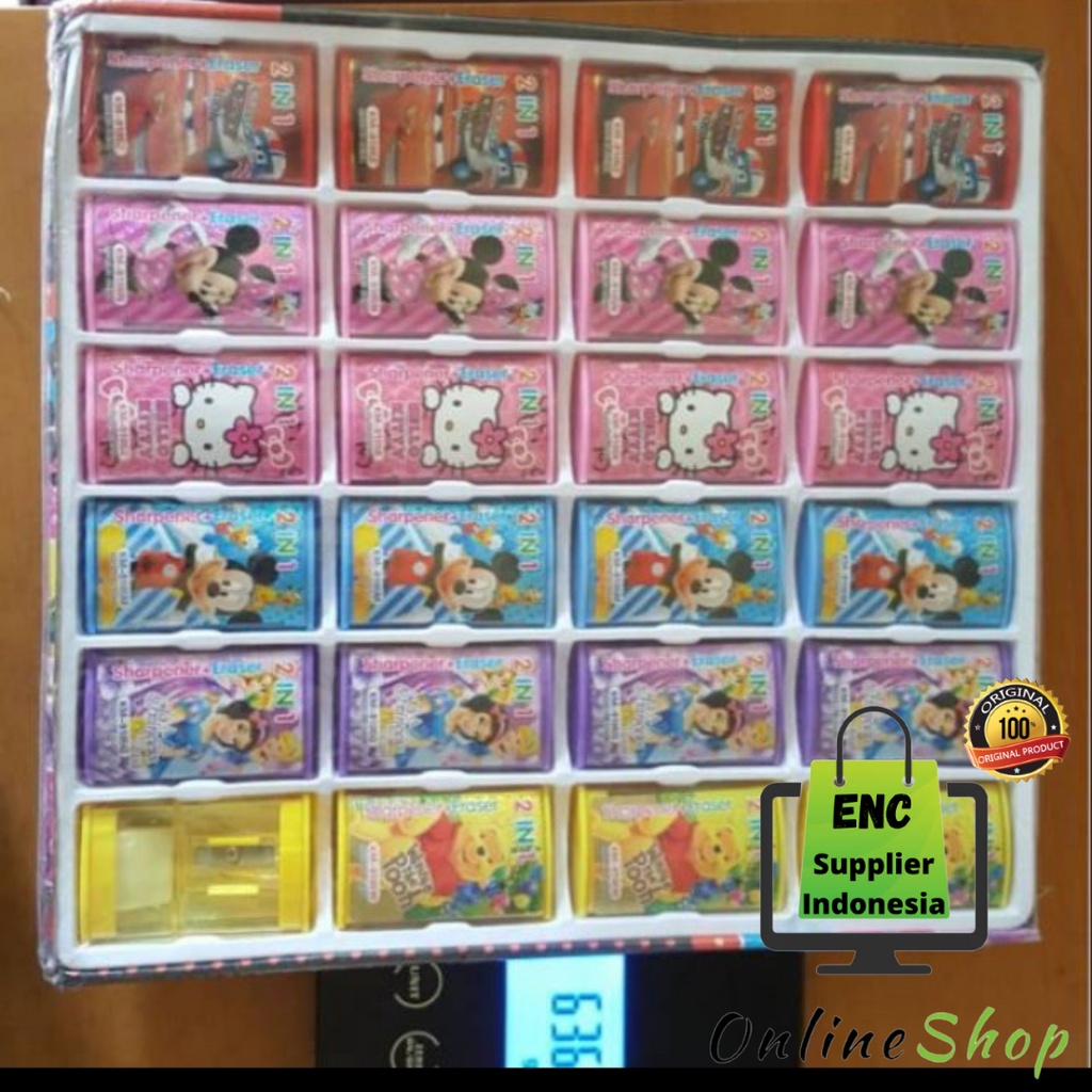 Jual fancy 1 buah Pengserut tabung fancy km-9105 serutan disney rautan ...