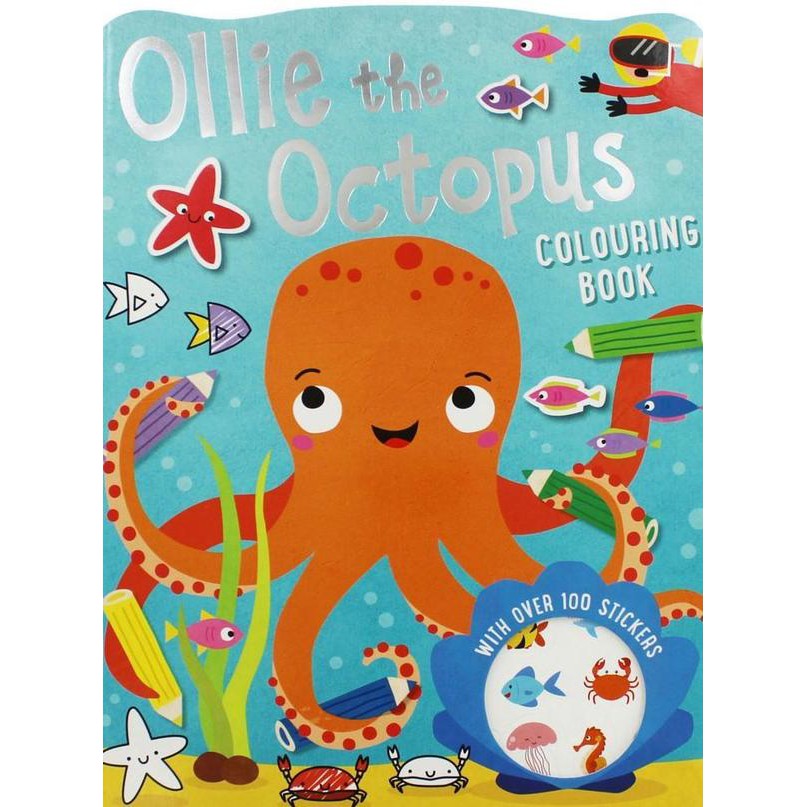 Jual Art Therapy Coloring Book for Kids Import Ollie the Octopus ...