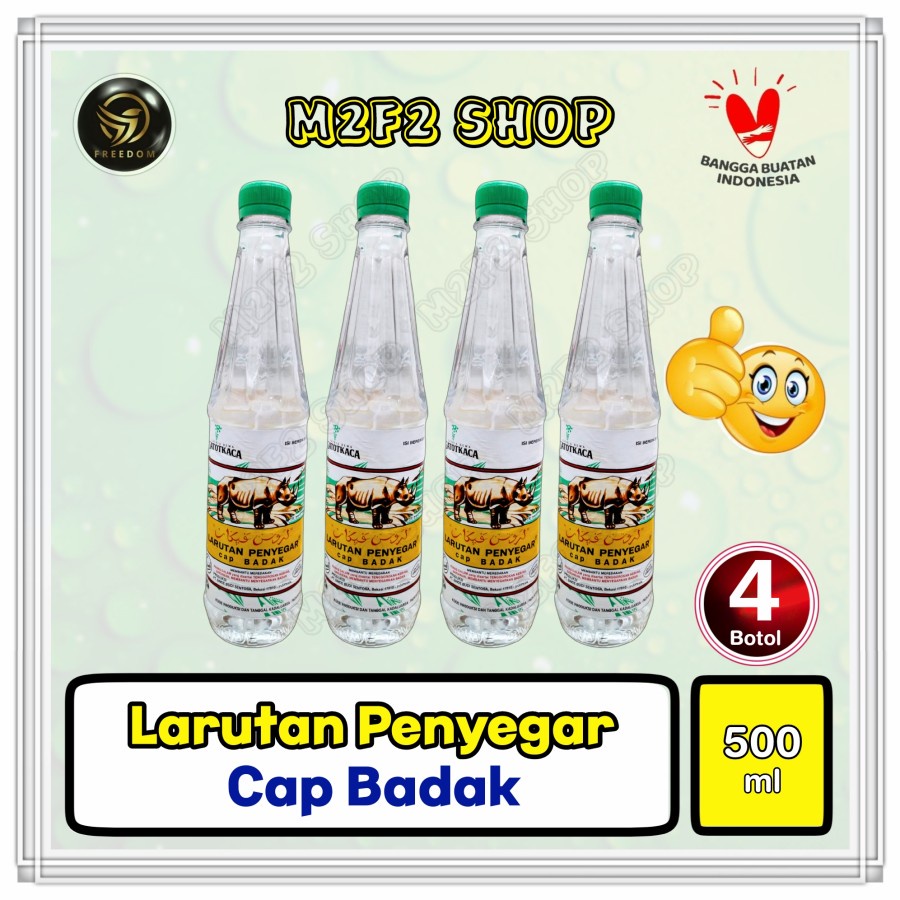 Jual Larutan Penyegar Cap BADAK Original Botol Pet - 500 ml (Kemasan 4 Pcs) | Shopee Indonesia