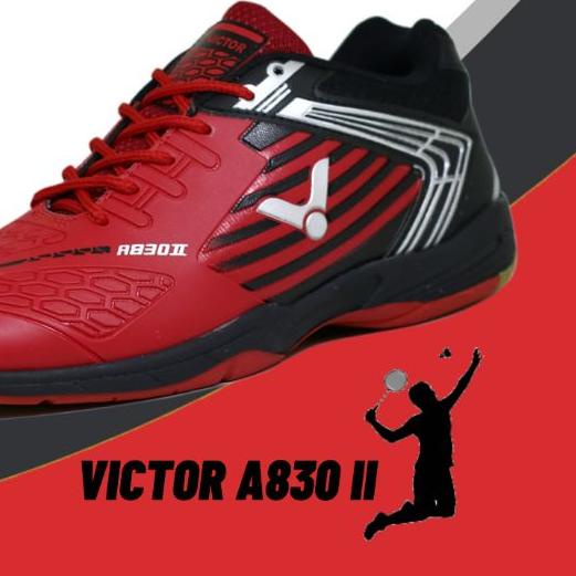 Jual ☺ sepatu sport badminton bulutangkis pria victor A830 ll hitam ...