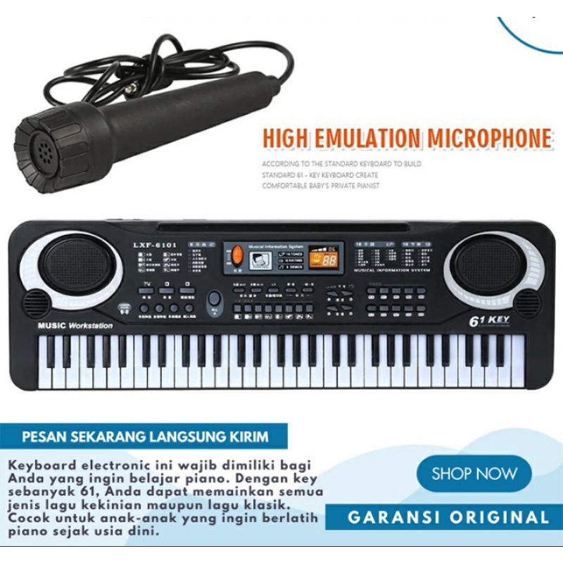 Jual Keyboard Piano Key board Anak Mainan elektronik Edukasi Alat Musik ...