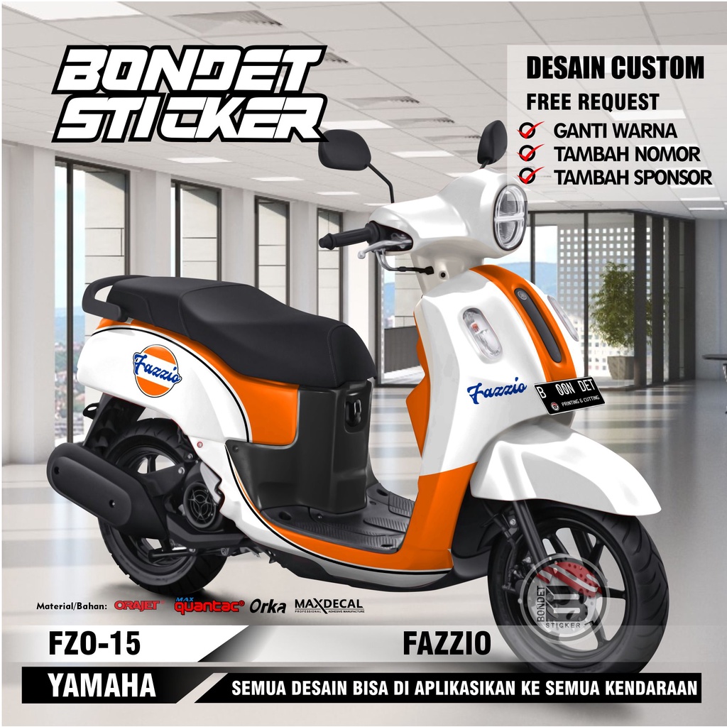 Jual STICKER MOTOR - DECAL YAMAHA FAZZIO FULL BODY KODE FZO-15 | Shopee ...