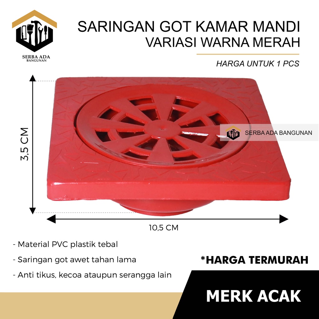 Jual Saringan Got Tebal Plastik PVC Kamar Mandi Toilet Plastic Floor ...