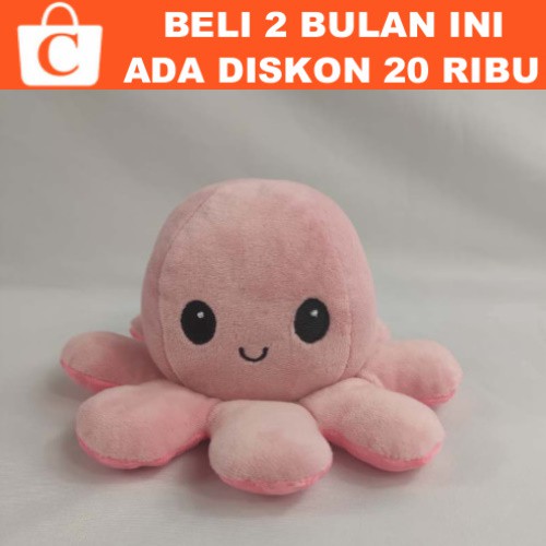 Jual Boneka Octopus Gurita Doll Berubah Bolak Balik Warna Ekspresi PINK ...
