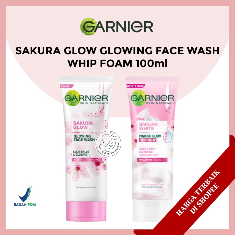 Jual Garnier Sakura White Pinkish Glow Whip Foam Sakura Glow Glowing